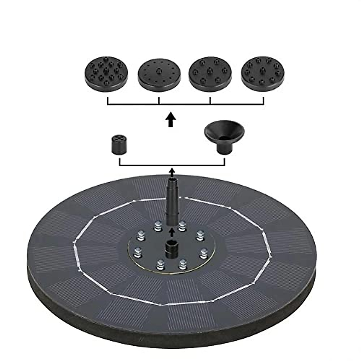 n/a Mini Solar Fountain Garden Landscape Fountain Outdoor Pool Floating Fountain Bird Bath Solar Powered Fountain
