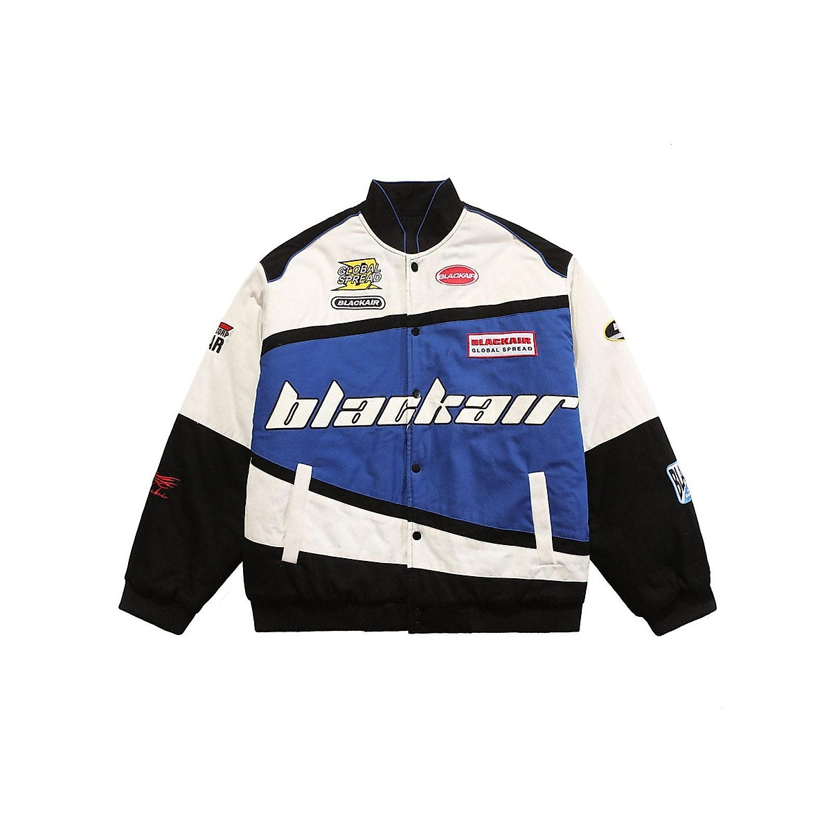 Aelfric Eden Blackair Men's Varsity Jackets Womens Bomber Jackets Vintage Motorcycle Racer Jacket