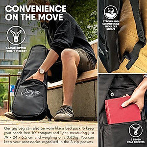 Carry-on Electric Bass Travel Guitar Gig Bag Carry Case Suitable for Blackstar ST Bass Guitars Mini Bass Guitars