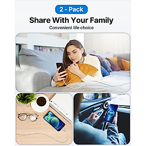 Aioneus iPhone Charger 6FT 2Pack, Apple MFi Certified Lightning Cable, Nylon Braided Charging Cord, Fast Phone Charger Cable Compatible with iPhone 14 13 12 11 Pro Max XR XS 8 7 Plus SE 2020