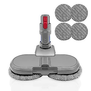 Electric Mop Head Compatible with Dyson V11 V10 V8 V7 Cordless Stick Vacuum Cleaner, Hardwood Floor Attachment wet and dry dual-use