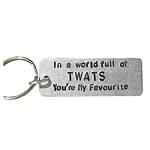 Funny Keychain for Women Men Couples Gifts, in a World Full of You're My Favorite, Valentines Day Gift Husband Boyfriend