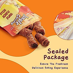 Jungle Calling Triple Flavor Rolls Dog Treats, Made with Real Chicken Duck Beef Meat, Rawhide Free Dog Snacks,Healthy, Easily Digestible, and High Protein Dog Treat, 10.6 oz