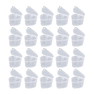 Milisten Clear Heart Box 50pcs Mini Clear Plastic Beads Storage Containers Box Heart Shape with Lids for Beads Glitter Coins Small Items and Other Craft Projects Box Heart Shape