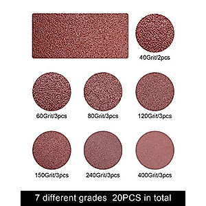 S SATC 3x18 Sanding Belts 20PCS Belt Sander Paper Aluminum Oxide (3 Each of 60/80/120/150/240/400 Grits & 2 of 40 Grits) Ideal for Wood Metal Paint Sanding