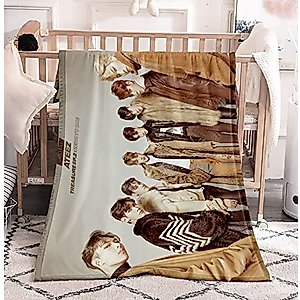 Ateez Merchandise Throw Blanket for Couch Ultra Soft HongJoong Blanket Throw Fuzzy Lightweight Plush Bed Couch Living Room