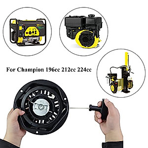 WOTIAN Recoil Starter for Champion 212cc 196cc 224cc Pull Start Assembly Generator Parts Part#22.061000.00 with 4.26' Pull Cord