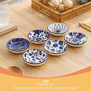 TAMAYKIM 12 PCS 4 Inch Ceramic Dipping Saucers, Porcelain Dipping Bowls, Japanese Style Small Sauce Bowls/Dishes for Sushi, Soy Sauce, Ketchup, BBQ, Oven, Microwave & Dishwasher Safe