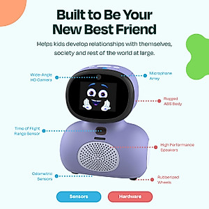 Miko Mini - Interactive Robot for Kids - For STEAM Learning - With Conversational AI - Tech Gift for Kids - Coding, Dancing Robot with Learning Games - For Boys & Girls Ages 4-10 - Purple