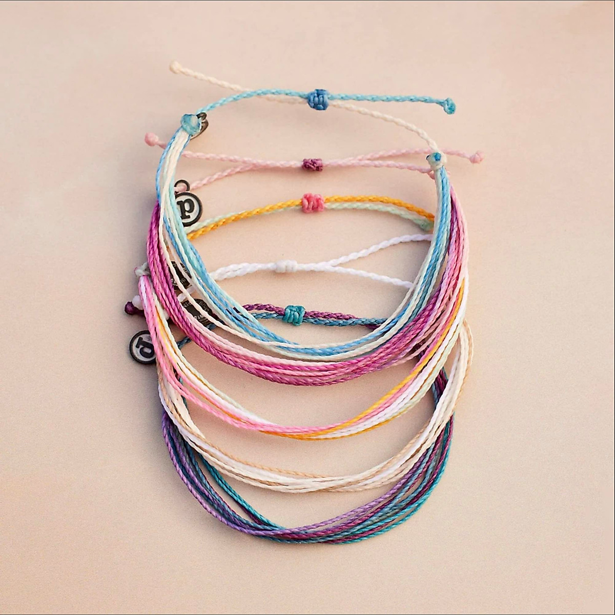 Pura Vida Bracelets Pack Spring Daze Friendship Bracelet Pack - Set of 5 Stackable Bracelets for Women, Beach Bracelet & Accessoriess - 5 String Bracelets