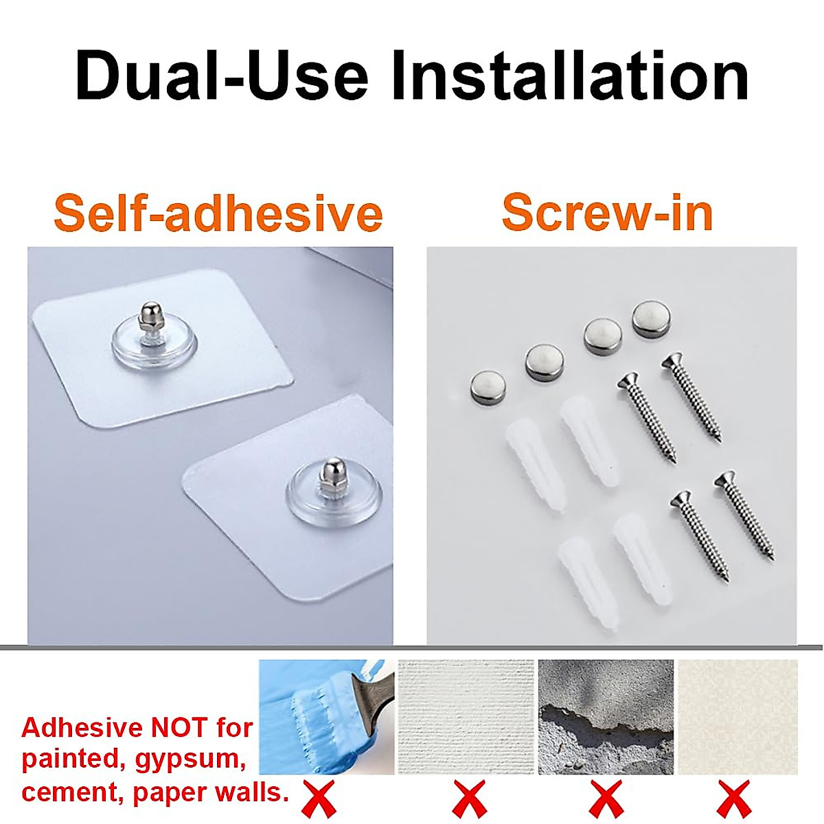 Stainless Steel Bathroom Wall Towel Rack for Rolled and Folded Towels - Mounted Metal Holder for Easy Washcloth Storage and Organizing (Gold)