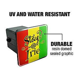 Stay Irie Rastafarian Flag Tow Trailer Hitch Cover Plug Insert