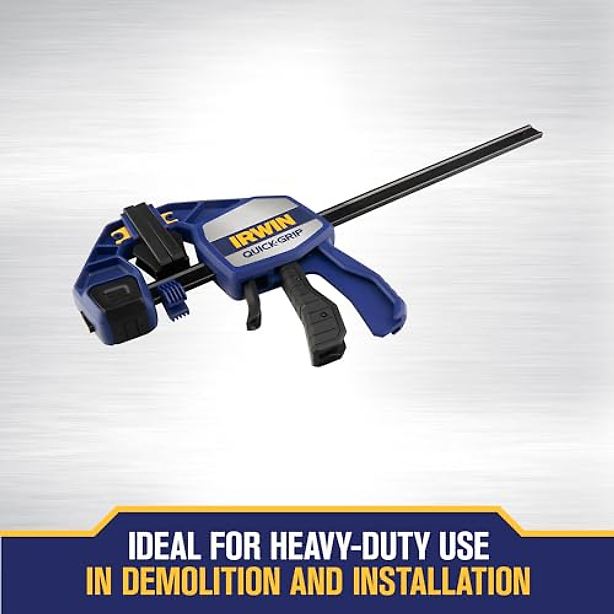 IRWIN QUICK-GRIP Bar Clamps for Woodworking, One-Handed, Heavy-Duty, 12" (1964712)