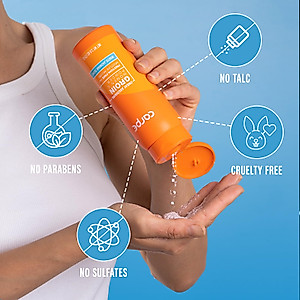 Carpe No-Sweat Groin Powder (For Women) - Designed for Maximum Sweat Absorption - Mess and Friction Free, Stop Chafing - Talc Free Powder Women’s Groin Powder