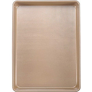 Joho Baking Cookie Sheet Baking Pan Set, Professional Baking Sheet for Oven Nonstick, Large Baking Trays, 3 Piece9x13in,10x15in,13x18in Gold