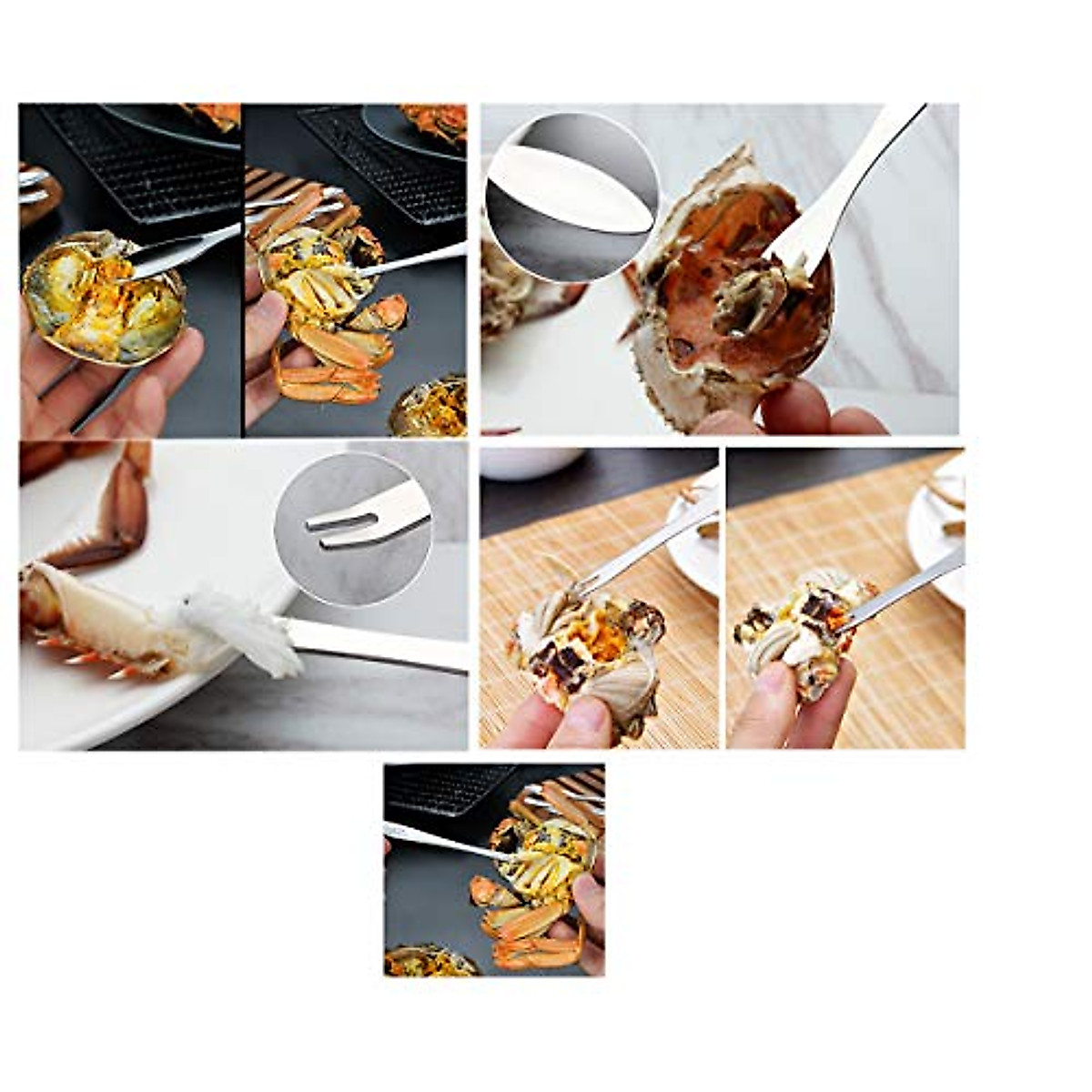 10 pcs Seafood Forks,Crab Forks,Lobster Forks, Fruits Forks 6.49 inches