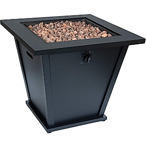 Bond Manufacturing 51843 28in Olivera Fire Table, Black