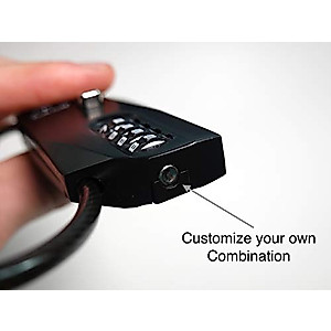 Fridge Lock, Appliance Lock, Refrigerator Lock, French Door Lock, Adjustable Cable Combination Lock, Child Safety Cabinet Lock, Lock for Cabinet, Appliance Lock, Multi-Functional Combination Lock