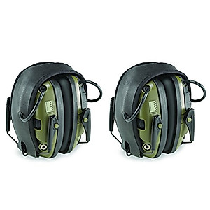 Howard Leight R-01526-PK2 by Honeywell Impact Sport Sound Amplification Electronic Shooting Earmuff, Green 2-Pack