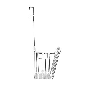 Spectrum Diversified Contempo Over The Cabinet Hair Dryer & Accessory Holder for Storage and Organization of Styling Tools, Chrome