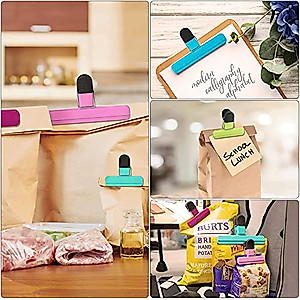 10PCS Large Chip Clips, Bag Clips, Food Clips, Sealing Clips (3 Large & 7 Small Size) , Heavy Duty Bag Clips for Food Storage with Air Tight Seal Grip, PPKKAI