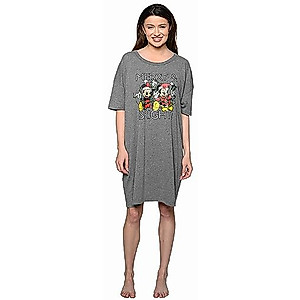 Disney Womens Sleepshirt Mickey Minnie Mouse Print (Christmas, One Size)
