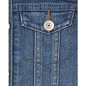 The Children's Place girls Basic Denim Jacket, Azure Wash, Large US