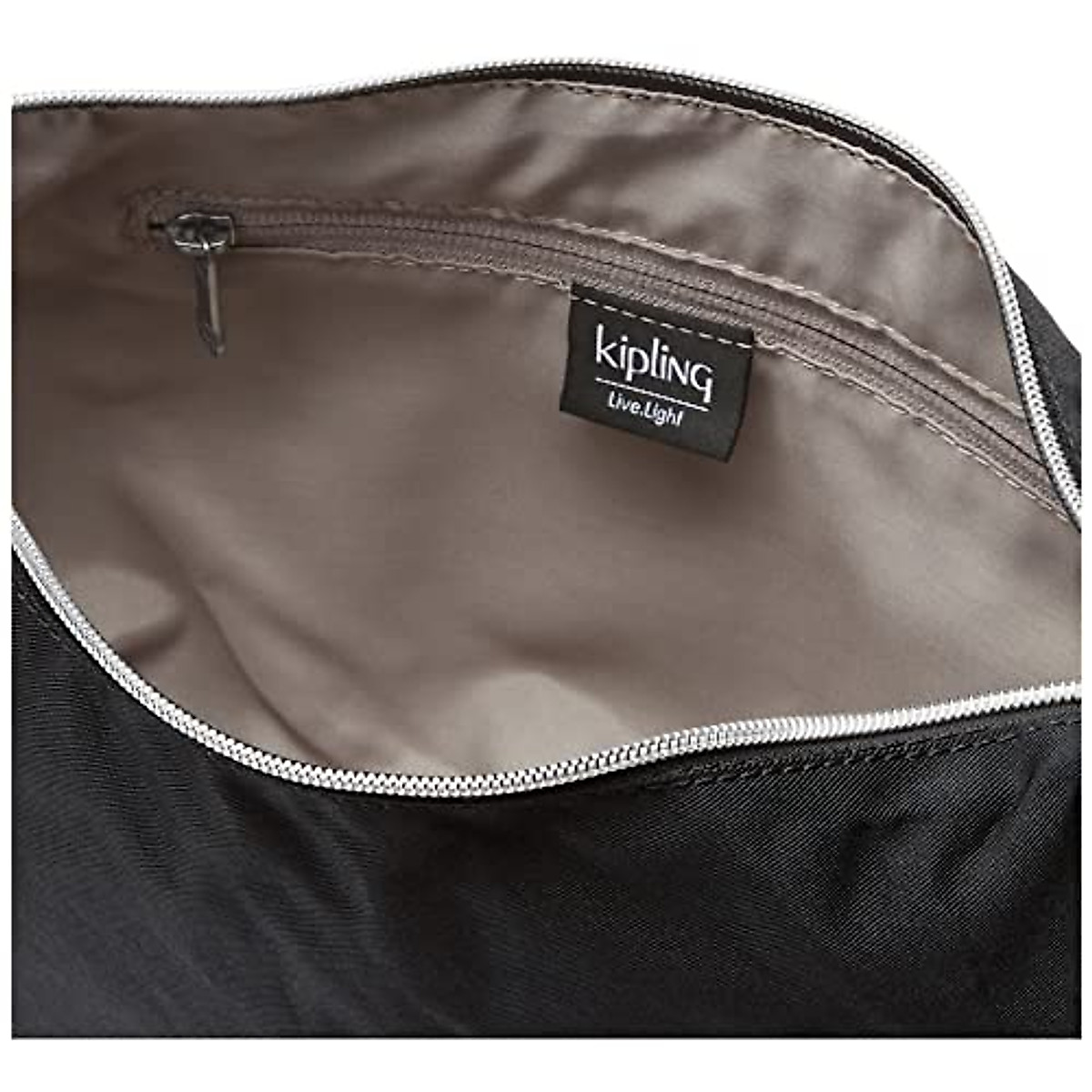 Kipling womens Anila Crossbody Handbag, Black Shine, 12.75 L x 8.75 H 1.25 D US