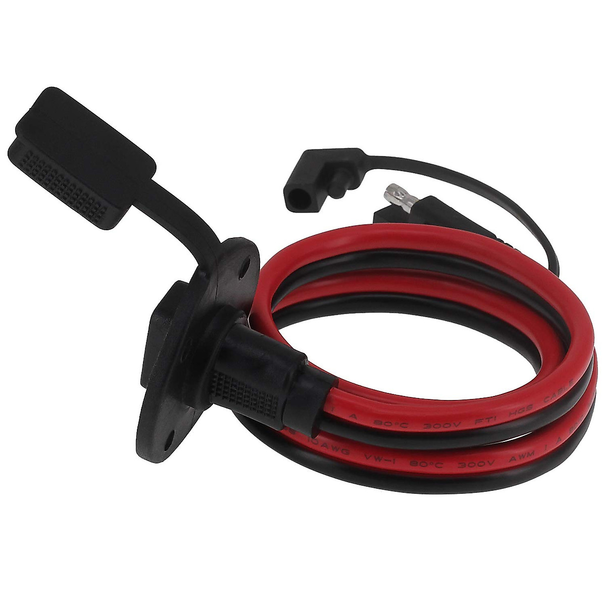 Yeebline 10 AWG SAE Cable Connector, SAE Socket Chassis Wire, 60cm SAE to SAE 2 Pin Quick Disconnect with Cap Power Automotive Panel Extension Cable for Solar Panels (SAE-SAE)