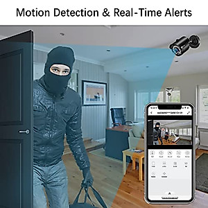 XVIM 1080P Wired Security Cameras System - 8CH Home Security Camera System DVR(No Hard Drive), 8PCS Security Cameras, IP66 Waterproof Outdoor Camera System, Night Vision, Motion Detect, APP Access