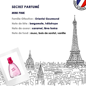 Ulric De Varens Mini Pink Eau de Parfum 25 ml- Youthful, Enchanting, and Fresh - Notes of Caramel, Bergamot, & Vanilla - Travel Size - .9 Fl Oz