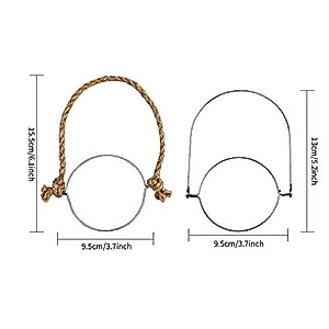 NEXXXI 20 Pack Stainless Steel Wire Handles, Burlap Wire Hangers for Regular Mouth Mason, Ball, Canning Jars, Twine and Metal Handles
