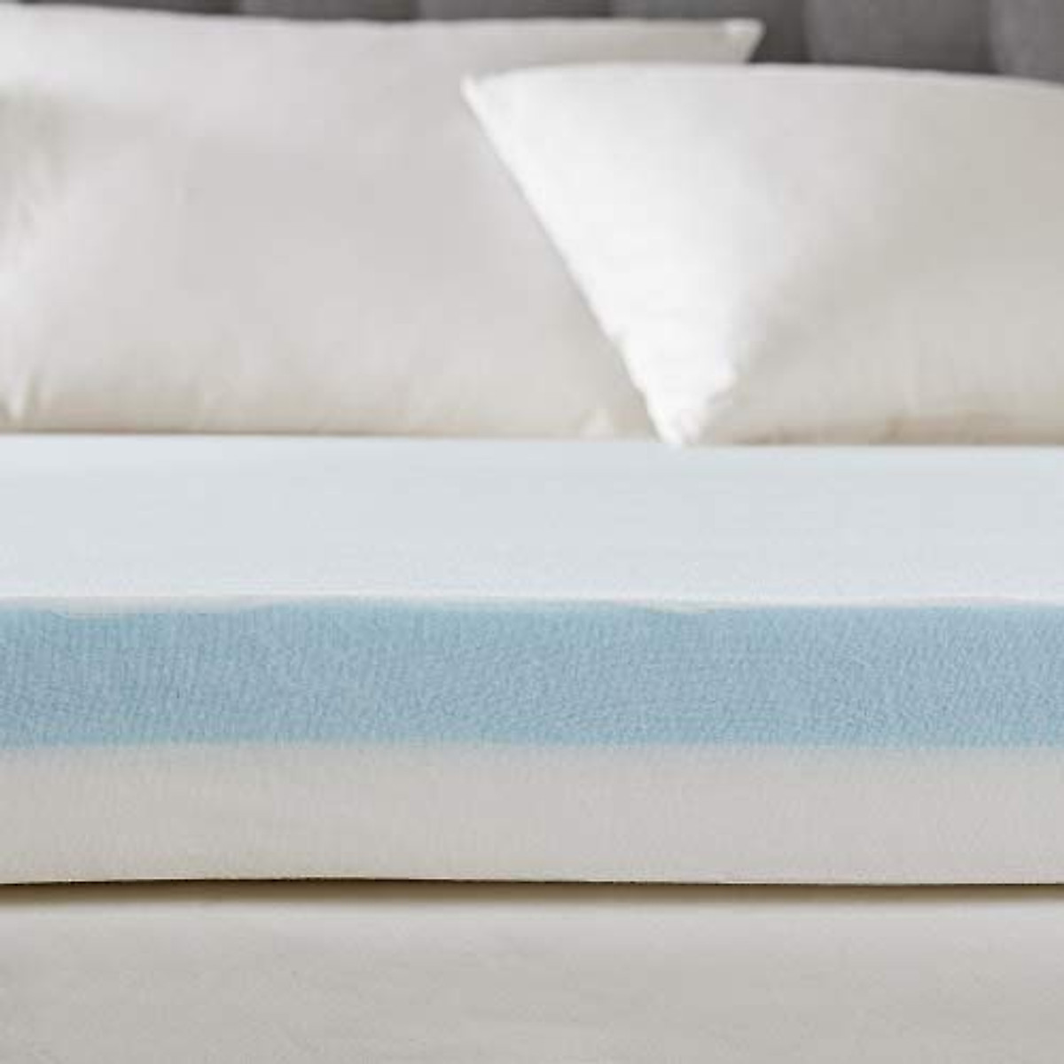 Sleep Philosophy Gel Infused Memory Foam Mattress Topper Luxurious All Season Enhanced Bed Support, Twin(4" Thick), Removable 3M Cover Scotchgard Moisture Wicking Cover