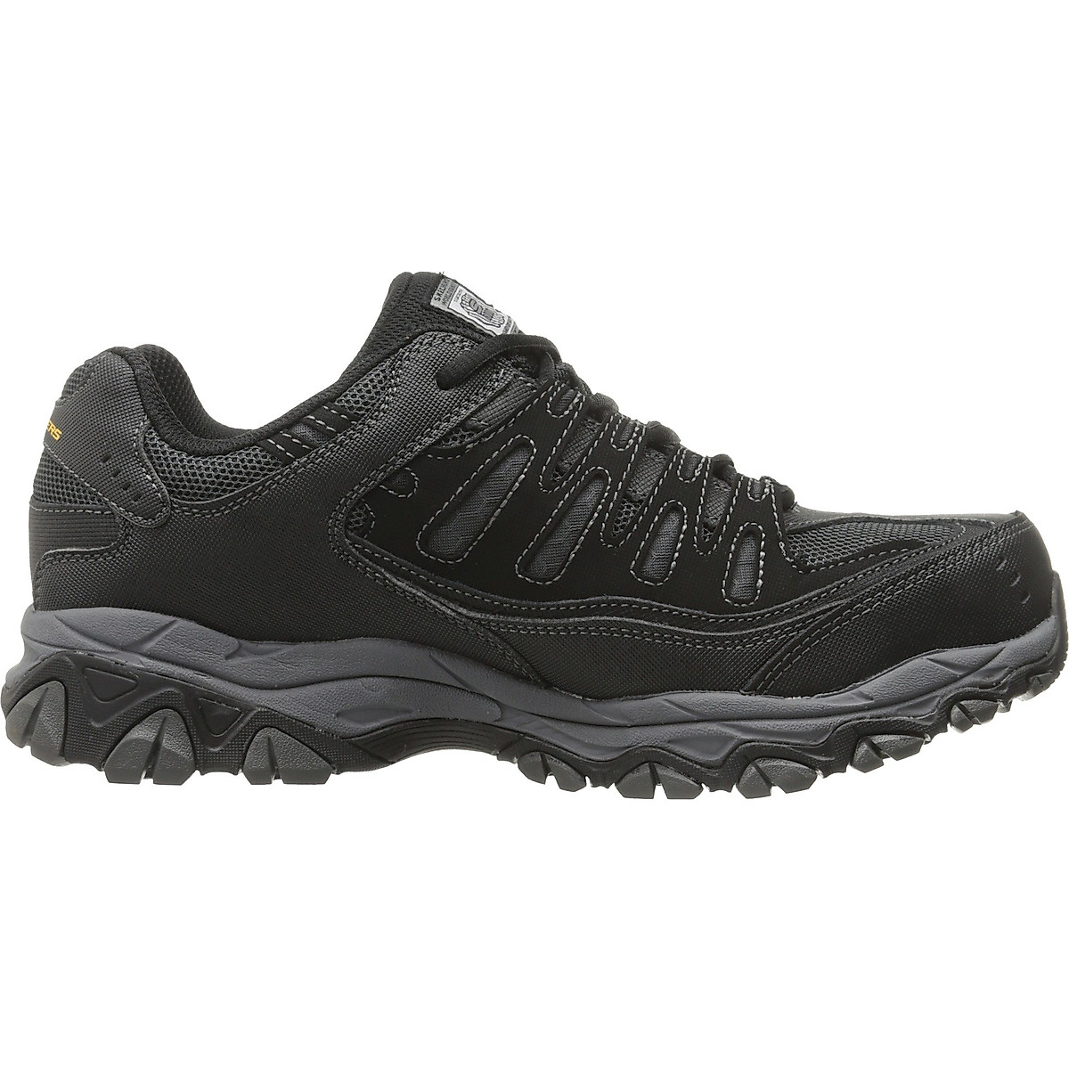 Skechers Men's Cankton Steel Toe Construction Shoe, Black/Charcoal, 13
