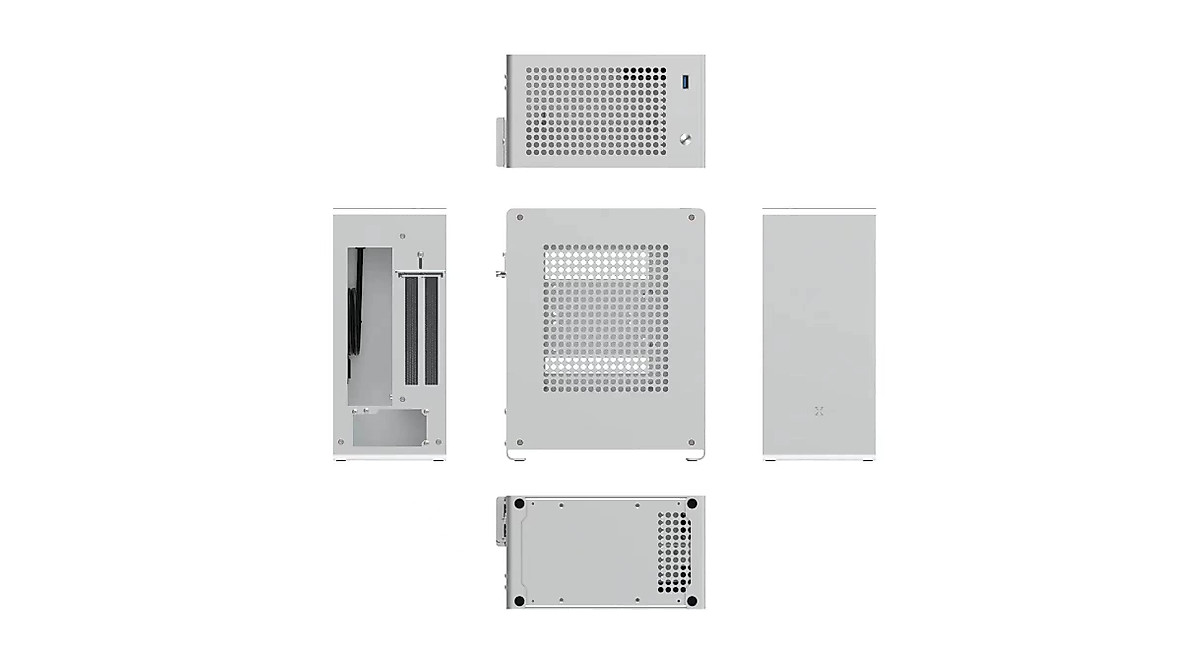 ZZAW A1P Full Aluminum Mini-ITX Gaming PC Case & Riser