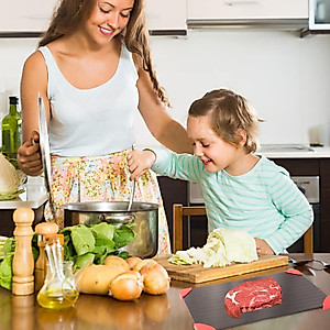 LOMUTY Quick Thaw Defrosting Tray Natural Thawing Frozen Meat, Miracle Thaw Defrosting Tray Original, Fast Meat Defrosting Plate Board for Fish with Four Silicone Corners Inside.