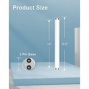 Shootingstar 6 Pack FSL BL T8 F10W Bug Zapper Replacement Bulb for 20W Bug Zapper, 13 Inch 10 Watt Light Bulb Compatible with Aspectek, Liba and Other 20W Mosquito Zapper Lamp