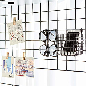 Magic Partition Wire Wall Pencil Case, Dense Netted Basket, with Hook for Wire Wall Grid & Panel…