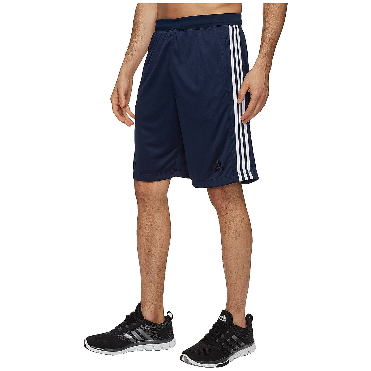 adidas Men's Designed-2-Move 3-Stripe Shorts, Collegiate Navy/White, Small
