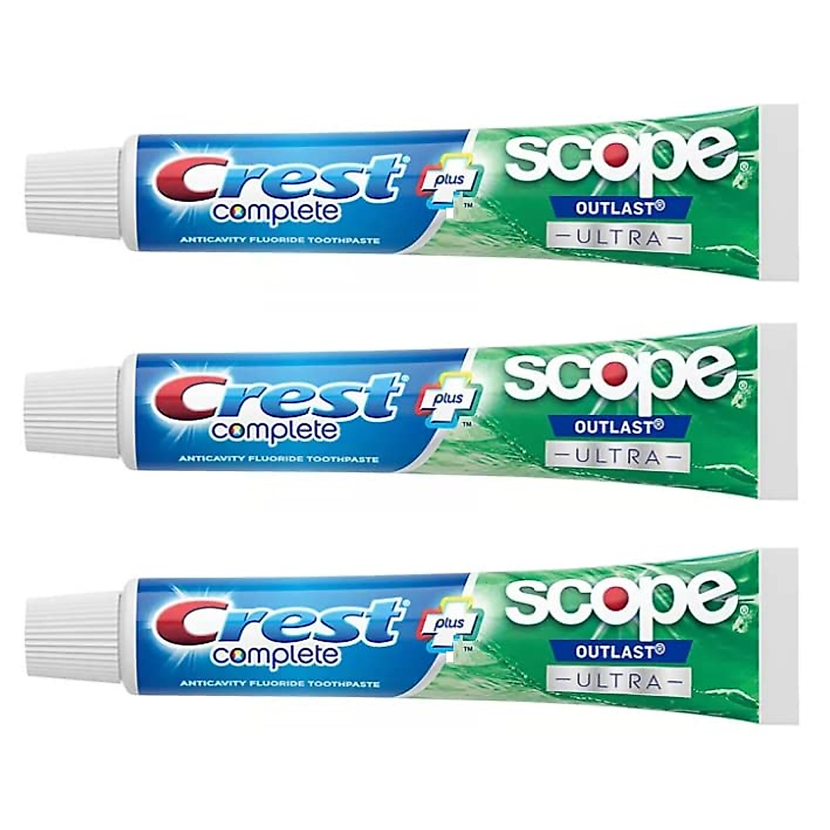 Crest Complete Whitening Plus Scope Outlast Ultra Toothpaste 6.5 oz (184g) - Pack of 3
