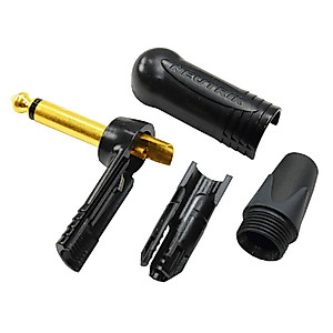 WORLDS BEST CABLES 2 Units - 10 Inch - Guitar Instrument Cable CUSTOM MADE using Mogami 2524 wire and Neutrik NP2RX-B ¼ Inch (6.35mm) Right Angled Gold TS Connectors