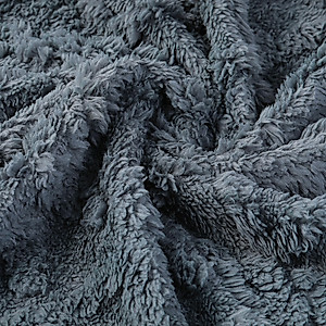 Aganear Fleece Throw Blanket - Cozy Soft Lightweight Fuzzy Throw Blanket for Women Portable Throw Blankets for Couch, Warm Gifts for Birthday, Christmas, Valentine's Day, Mother's Day(50"x60", Gray)