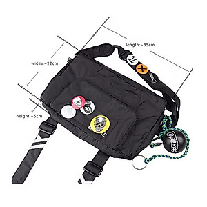 AnimeDiycos Watch Dogs 2 Marcus Bag Mens Cross Body Bags Backpack S, Black