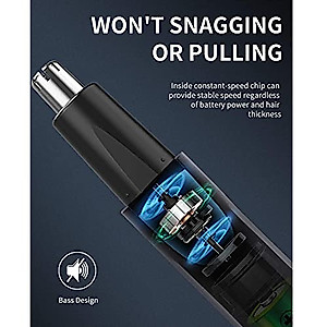 Ginity Ear and Nose Hair Trimmer,2024 Painless Eyebrow & Nose Hair Trimmer for Men Women,Rechargeable Trimmer with IPX7 Waterproof,Dual Edge Blades Clipper for Easy Cleansing Travel Size