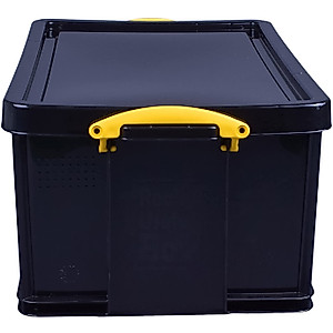 Really Useful 64L Recycled Plastic Storage Box Black 64Black R