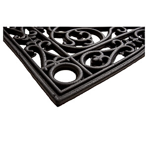 Calloway Mills AZ900223048 Gatsby Rubber Doormat, 30" x 48", Black