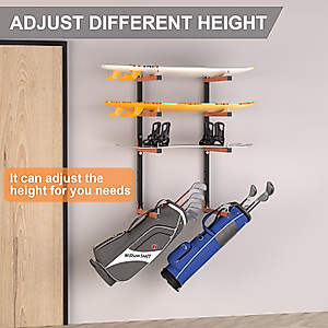 Olgsibb Lumber Storage Rack, [2024 Upgrade] Folding Lumber Rack Wall Mount, Heavy Duty Metal 8 Level-32 Inch Wood Storage Rack for Garage Storage Organization