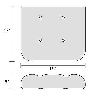 INFBLUE Outdoor/Indoor Wicker Seat Cushions All Weather 19 x 19 inches Outdoor Chair Pads,Black White,Set of 2 (Wicker Cushions)