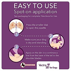 Ceva Vectra 3D for Dogs Flea, Tick & Mosquito Treatment & Prevention for Extra Small Dogs (5-10 lbs), 6 month supply