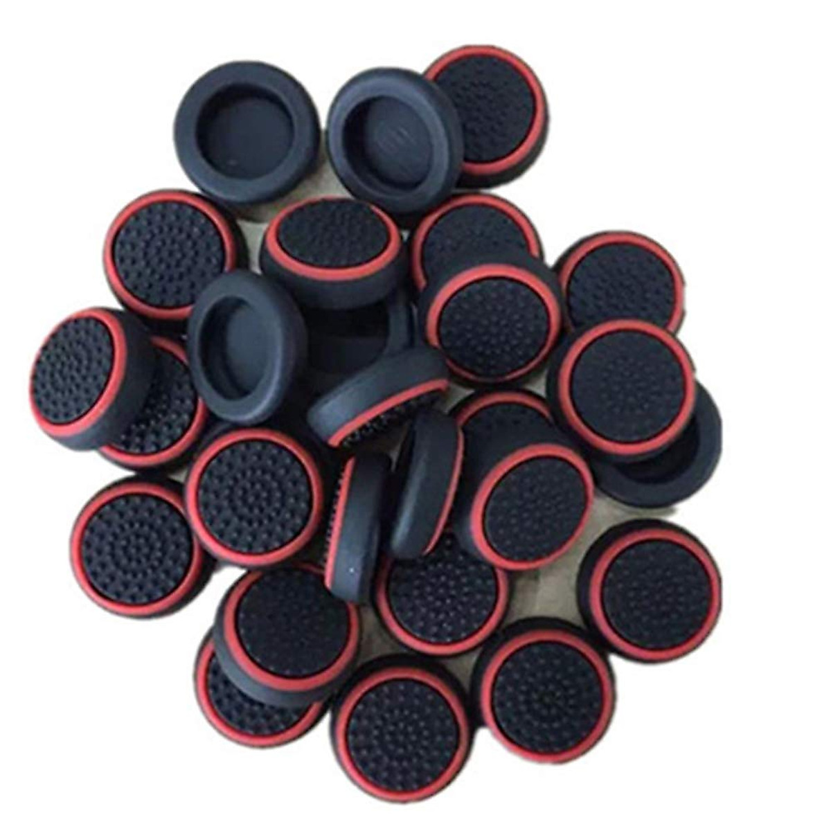 shlutesoy 4Pcs Replacement Silicone Thumb Grip Stick Cap Covers,Controller Thumb Silicone Stick Grip Cap Cover for PS3 PS4 Xbox ONE Red